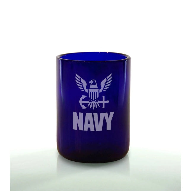 Navy Engraved Glass | A Second Round Glass